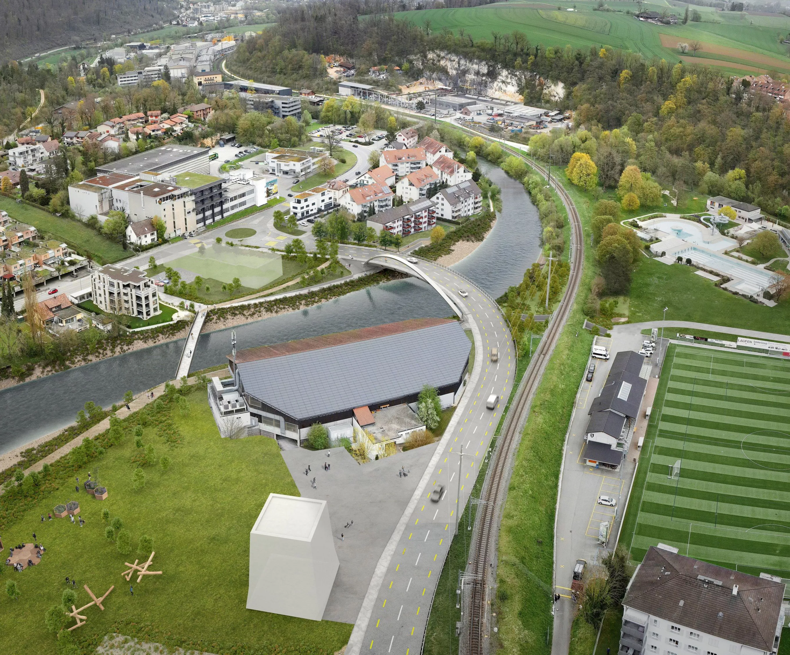 New construction/relocation of Naubrücke bridge, Laufen | Projects ...