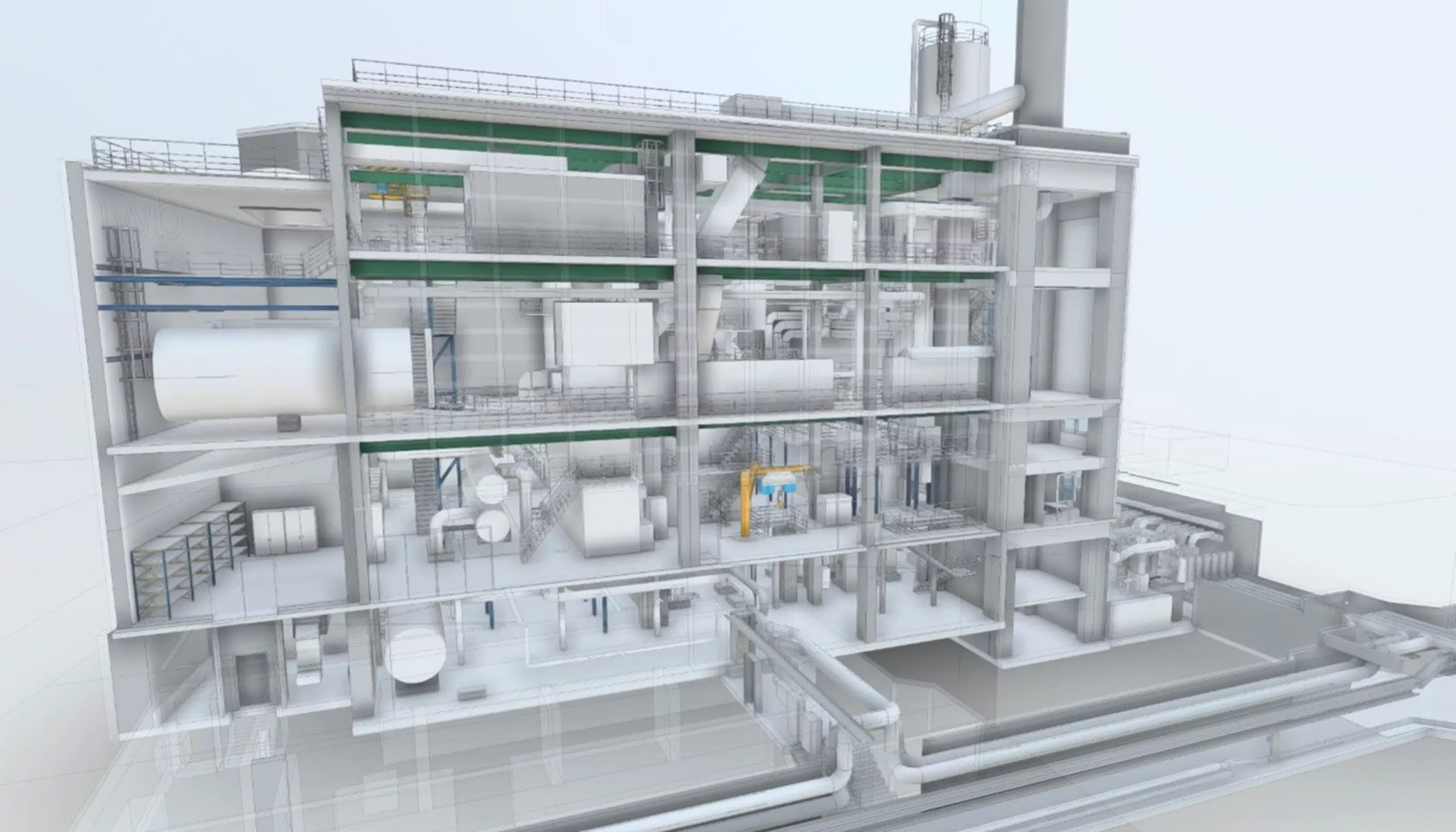 Laserscanning and UAV survey of a Thermal power plant in a city centre | Projects | Gruner AG
