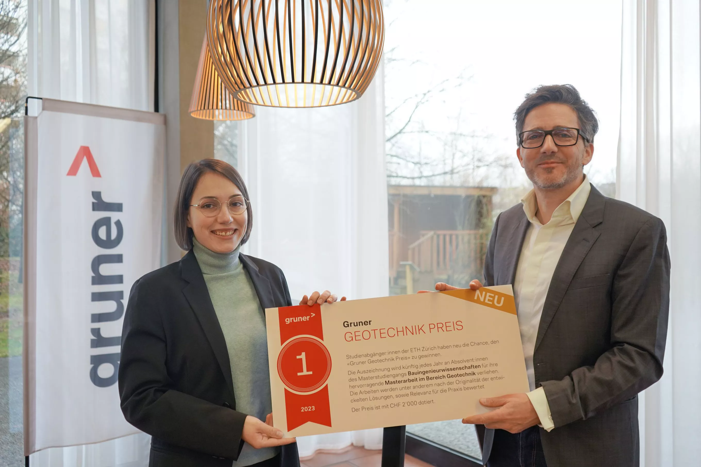 1. Gruner Geotechnik-Preis an der ETH Zürich verliehen | Gruner AG